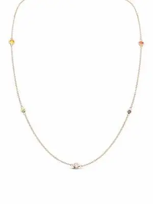 PRAGNELL 18kt Rose Gold Rainbow Sapphire Necklace