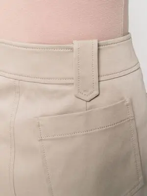 Alberta Ferretti Four-pocket Cotton A-line Skirt