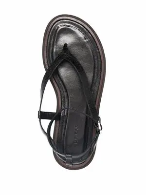 By Far Cece Wraparound Sandals - Black