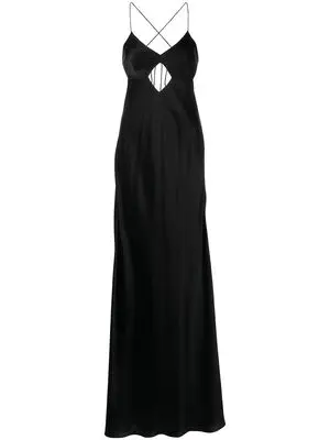 Michelle Mason Cut-out Gown - Black