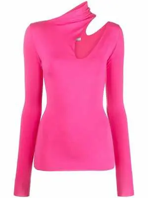 MANURI Bambina Cut-out Detail Blouse - Pink