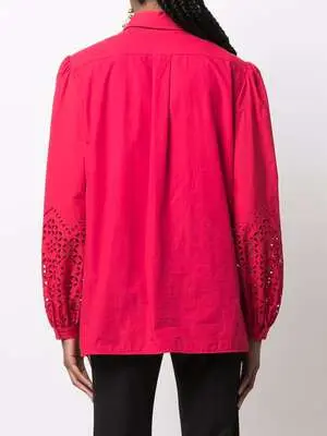 Alberta Ferretti Embroidered Cotton-blend Shirt