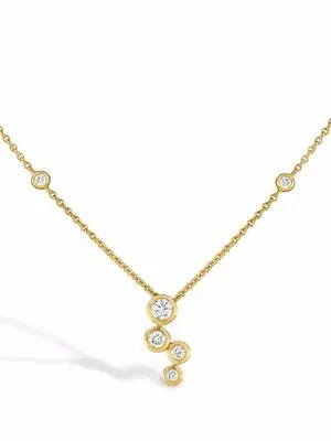 PRAGNELL 18kt Rose Gold Diamond Drop Pendant Necklace - Pink