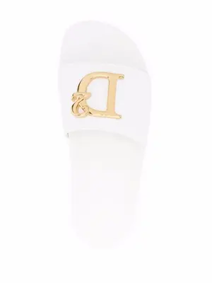 Dsquared2 Logo Lettering Flat Slides