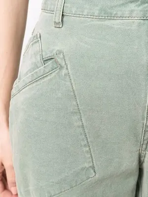 Alberta Ferretti High-waisted Cotton Trousers