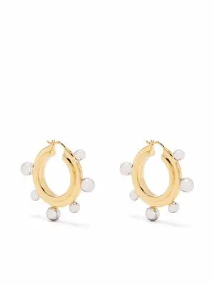 MISSOMA Two-tone Medium Sphere Hoop Earrings - Gold