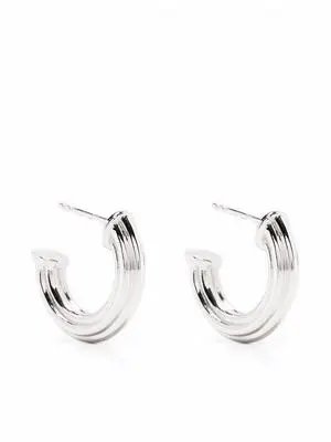MISSOMA Medium Ridge Hoop Earrings - Silver