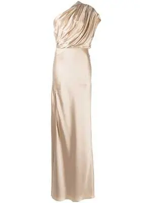 Michelle Mason Asymmetric Gown - Brown