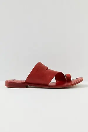 Free People Abilene Leather Toe Loop Sandals - Rare Sienna