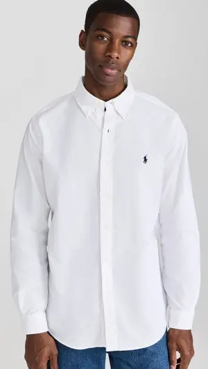 Polo Ralph Lauren Classic Fit Garment Dyed Oxford Shirt - White