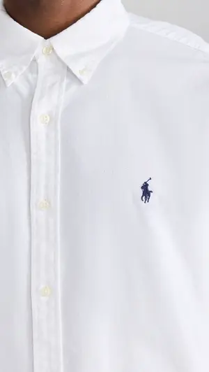 Polo Ralph Lauren Classic Fit Garment Dyed Oxford Shirt - White