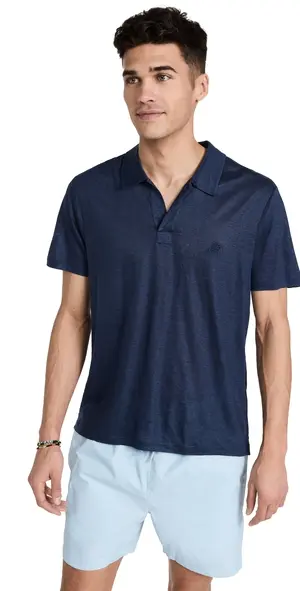 Vilebrequin Linen Pyramid Polo Shirt - Navy
