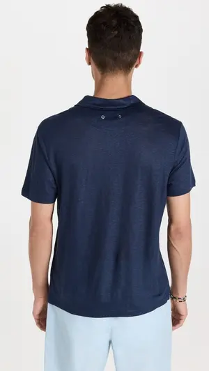 Vilebrequin Linen Pyramid Polo Shirt - Navy