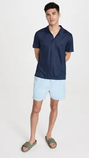 Vilebrequin Linen Pyramid Polo Shirt - Navy
