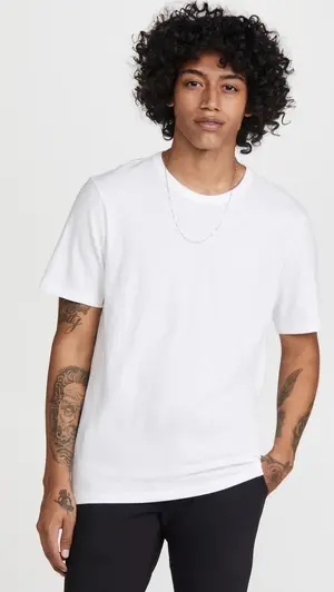 Theory Essential Cosmos Slub Cotton Tee - White