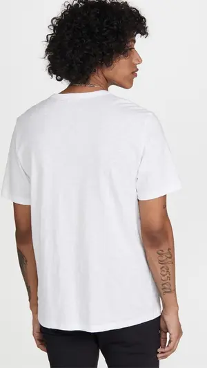 Theory Essential Cosmos Slub Cotton Tee - White