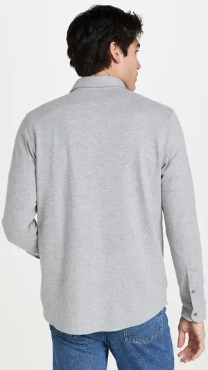 Faherty Brand Legend Sweater Shirt - Fossil Grey Twill