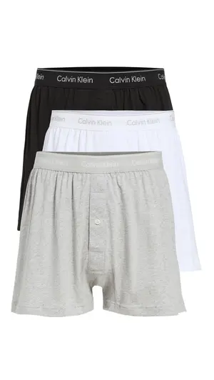 Calvin Klein Cotton Classic Fit Knit Boxers 3 Pack - Multi