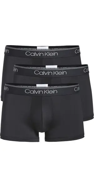 Calvin Klein Micro Stretch 3-pack Low Rise Trunks - Black