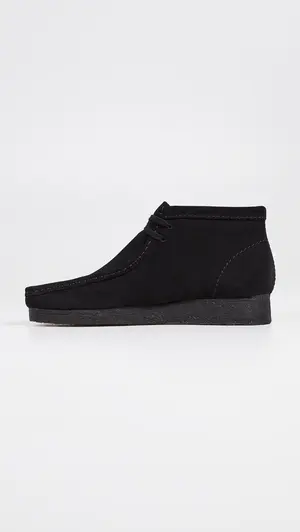 Clarks Suede Wallabee Boots - Black