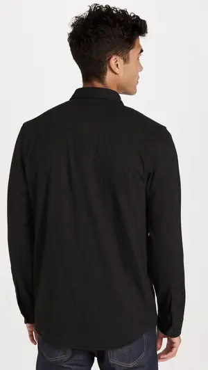 Faherty Brand Legend Sweater Shirt - Heathered Black Twill