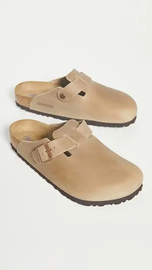 BIRKENSTOCK Boston Soft Footbed Clogs - Tobacco