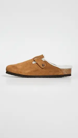 BIRKENSTOCK Boston Shearling Clogs - Mink Natural
