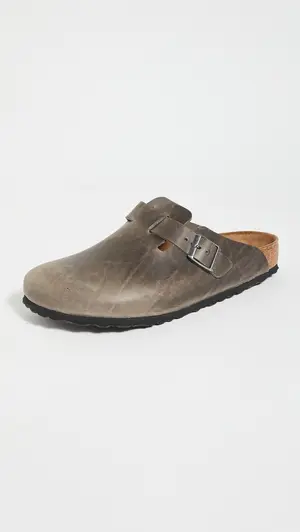 BIRKENSTOCK Boston Soft Footbed Clogs - Iron