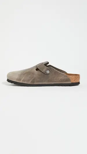 BIRKENSTOCK Boston Soft Footbed Clogs - Iron