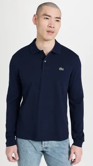 Lacoste Original Long Sleeve Cotton Pique Polo