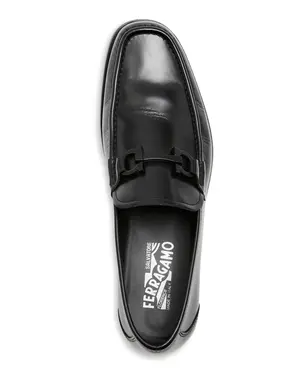 FERRAGAMO Grandioso 2 Double Gancini Leather Loafers