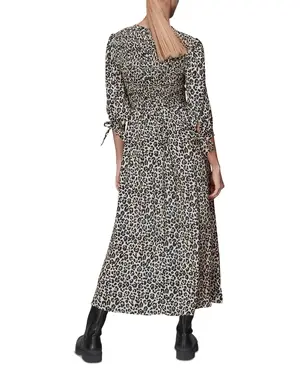 Whistles Cheetah Print Midi Dress