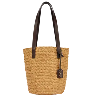 Saint Laurent Panier Small Raffia Tote Bag
