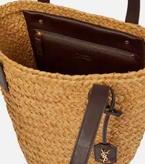 Saint Laurent Panier Small Raffia Tote Bag