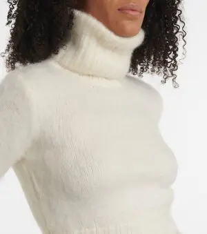 Saint Laurent Mohair-blend Turtleneck Sweater