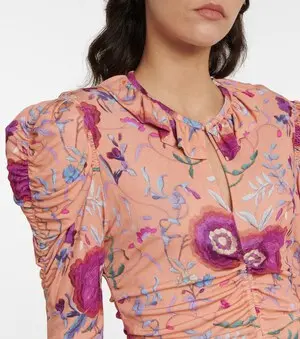 Isabel Marant Étoile Jen Floral Velvet Top