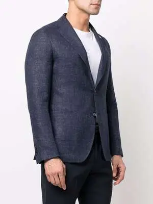 Tagliatore Single-breasted Wool-linen Blazer