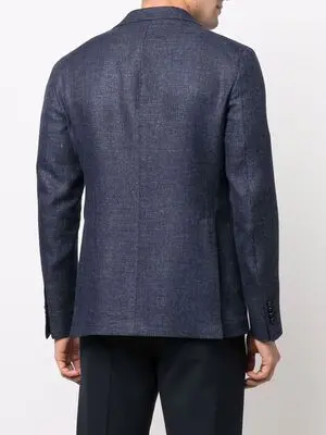 Tagliatore Single-breasted Wool-linen Blazer