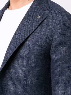 Tagliatore Single-breasted Wool-linen Blazer