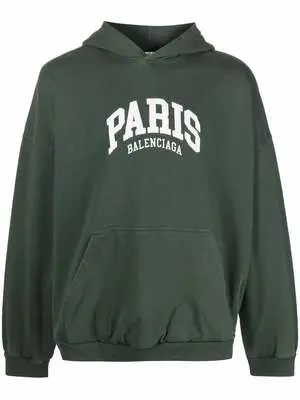 Balenciaga Paris Logo-print Pullover Hoodie