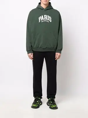 Balenciaga Paris Logo-print Pullover Hoodie