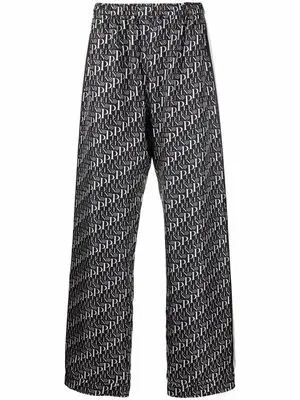 Philipp Plein All-over Logo Print Straight Leg Trousers