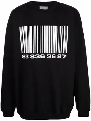 VTMNTS Bar-code Print Sweatshirt