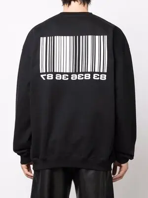 VTMNTS Bar-code Print Sweatshirt