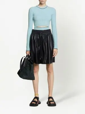 Proenza Schouler White Label Cut-out Bouclé Knit Top
