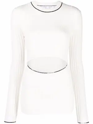 Proenza Schouler White Label Contrast-trim Bouclé Cardigan - White
