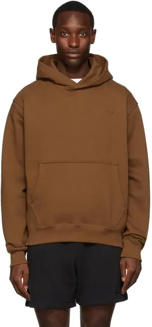 ADIDAS X HUMANRACE BY PHARRELL WILLIAMS Adidas X Humanrace By Pharrell Williams Brown Basics Hoodie - Wild Brown