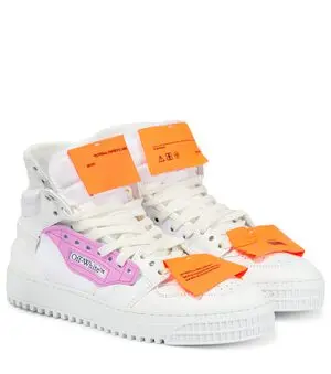Off-White 3.0 Off Court Leather High-top Sneakers White
