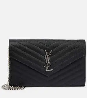 Saint Laurent Cassandre Matelassé Leather Bag - Black