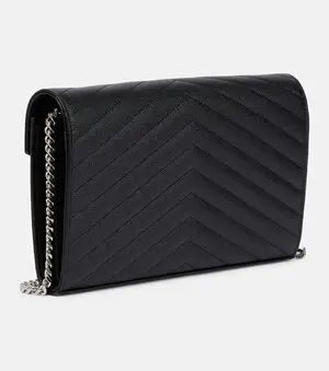Saint Laurent Cassandre Matelassé Leather Bag - Black